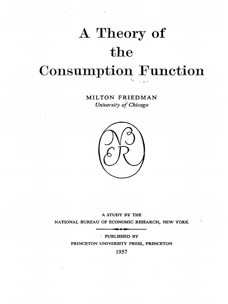 A Theory of The Consumption Function | PDF | Consumption (Economics) | Economics
