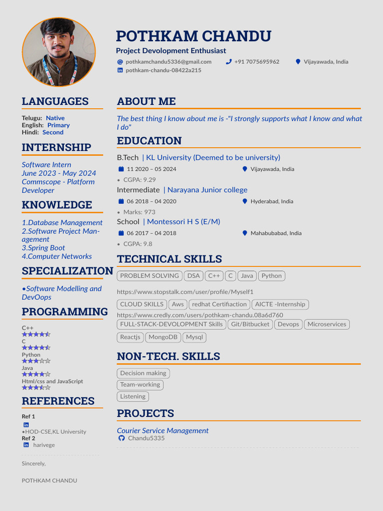 Resume Chandu-3 (1) | PDF