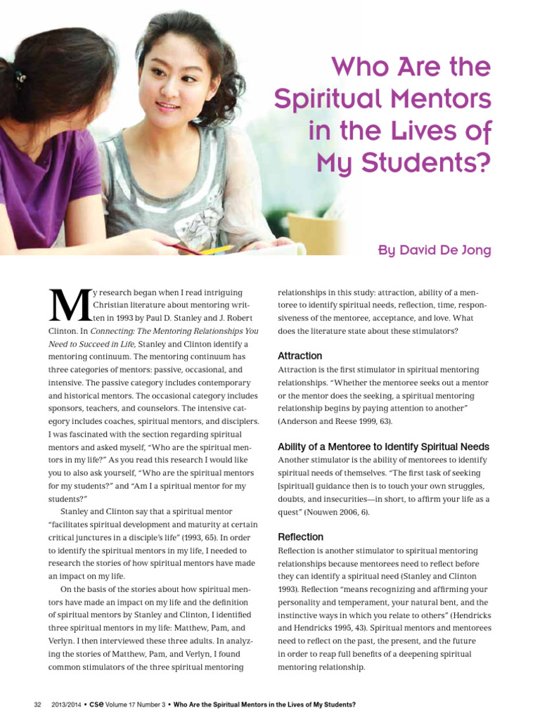 Spiritual Mentors' Impact on Students | PDF | Mentorship