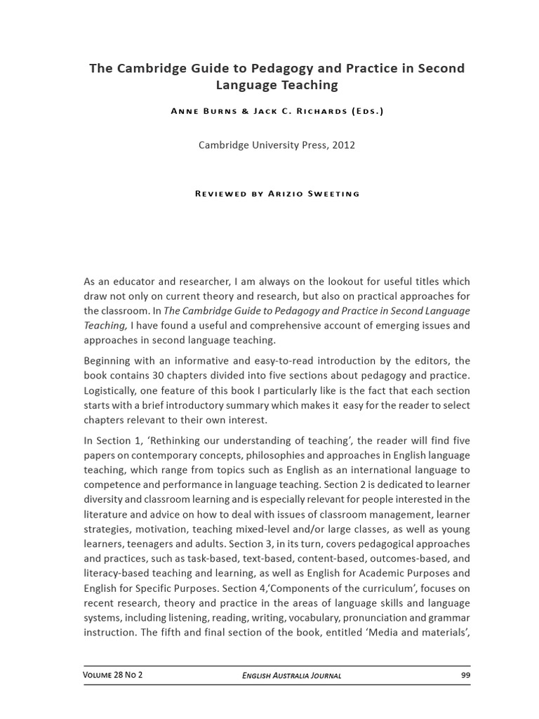 The Cambridge Guide To Pedagogy and Prac | PDF | Pedagogy | Language Education