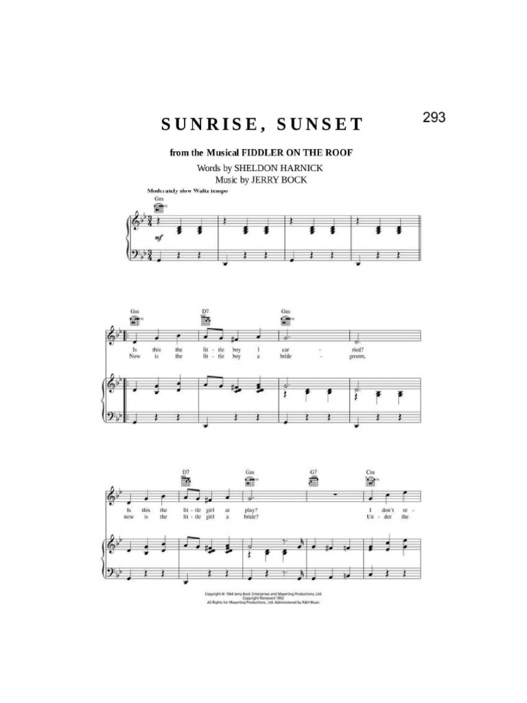 Sunrise Sunset | PDF