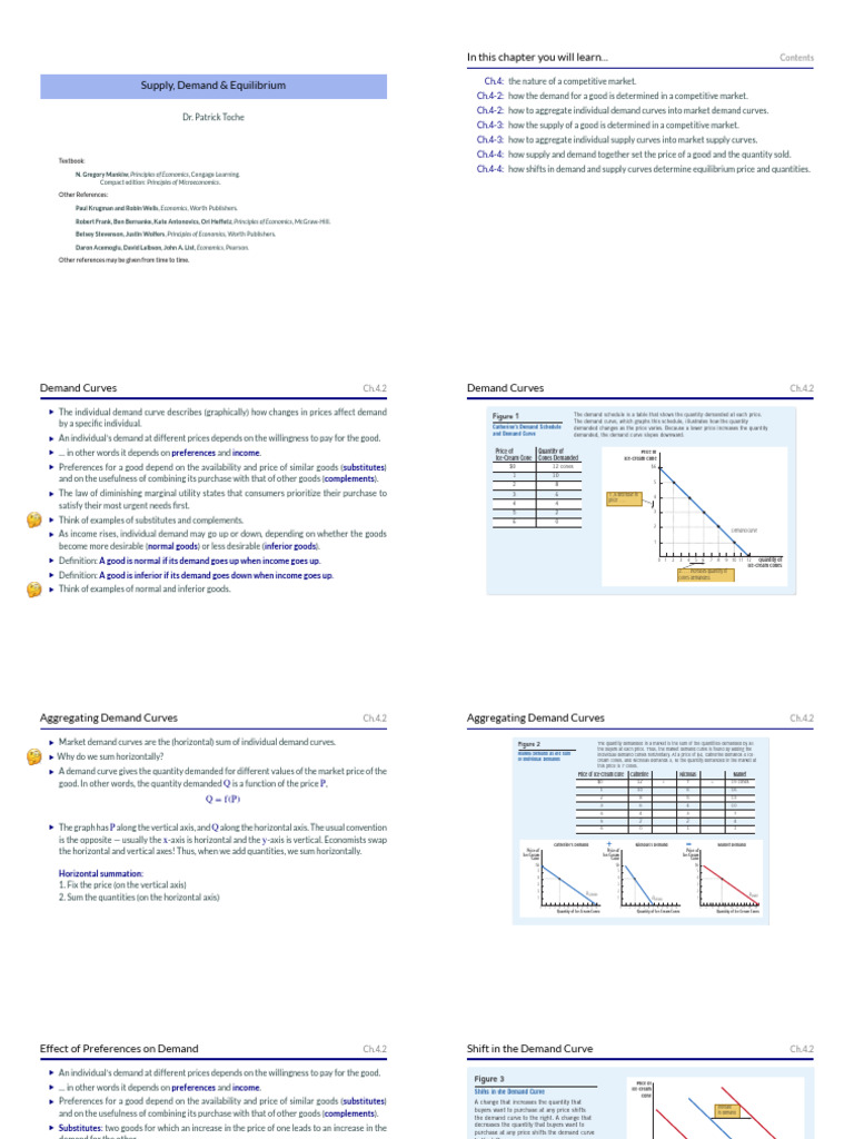 Micro 02 SupplyDemand Equilibrium HANDOUT | PDF | Demand | Demand Curve