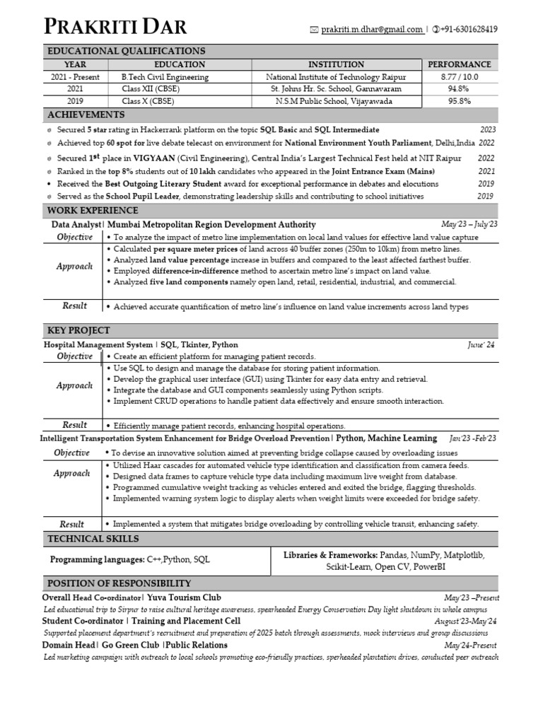 Resume 6'24 | PDF | Databases | Python (Programming Language)
