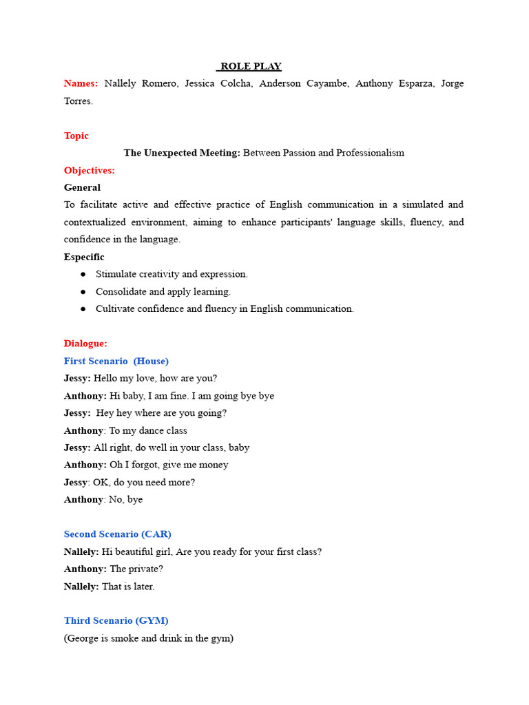 Role Play | PDF