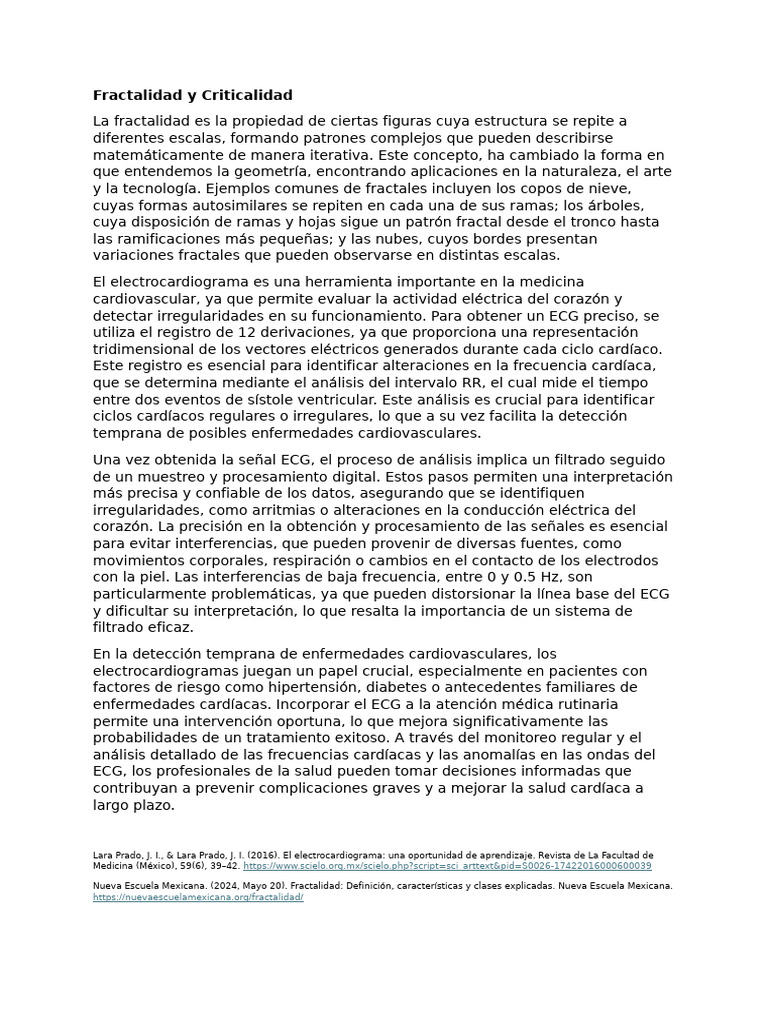 Fractalidad y ECG: Aplicaciones Médicas | PDF | Fractal | Enfermedades ...