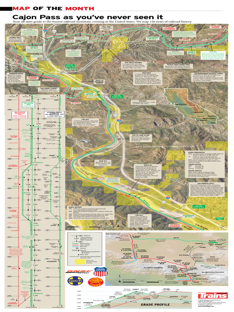 2011 Cajon Pass Map | PDF | Rail Transport | Transport