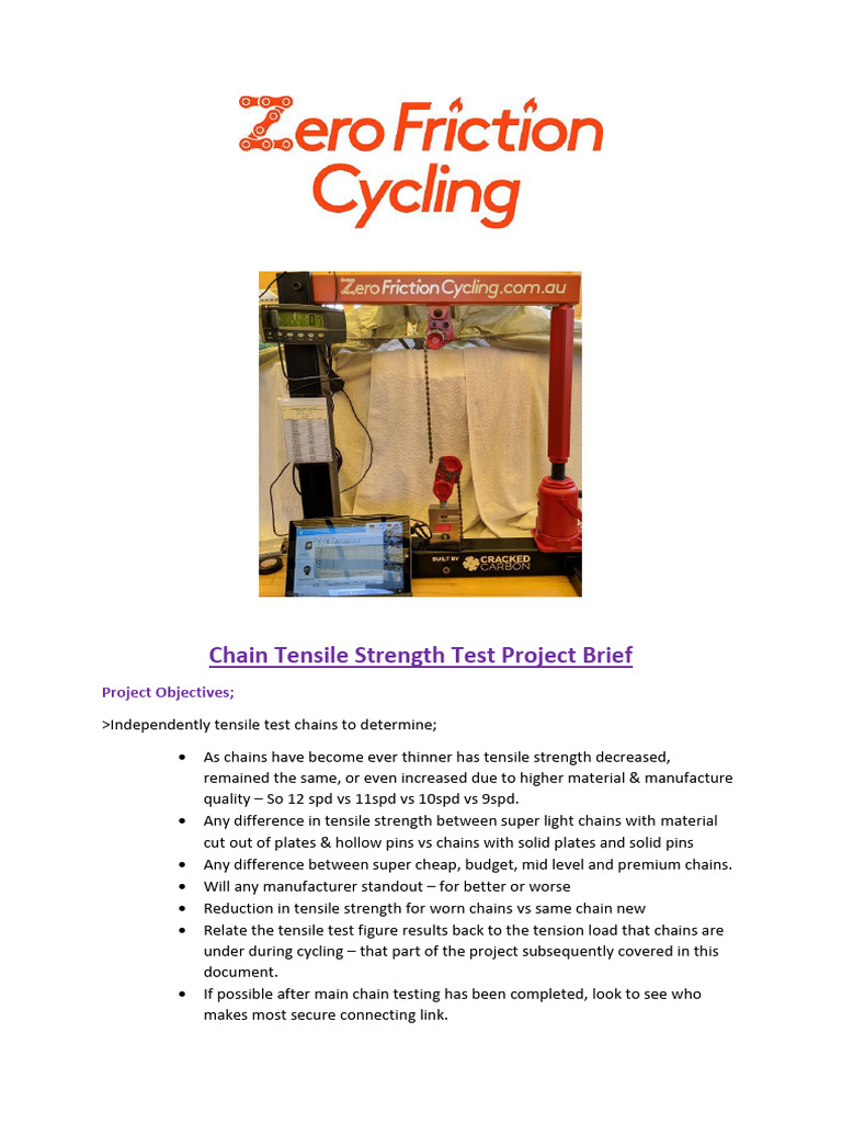 Chain Tensile Strength Test Brief | PDF | Strength Of Materials | Force