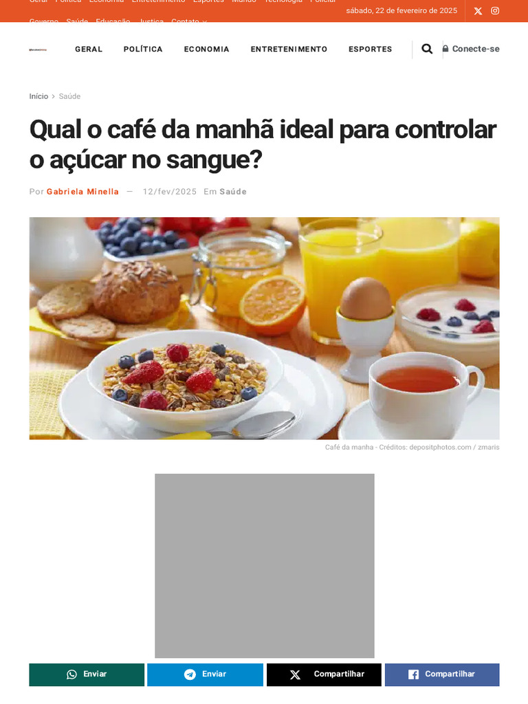 Qual o café da manhã ideal para controlar o açúcar | PDF | Fibra ...