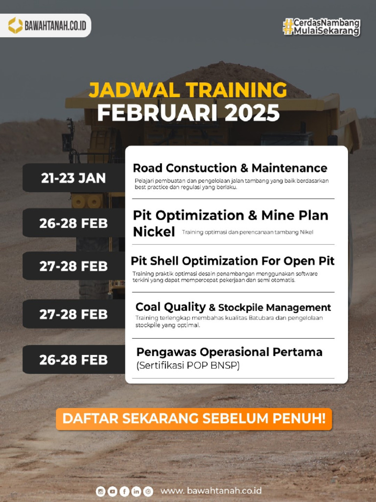 Jadwal Bawahtanah Februari 2025 | PDF