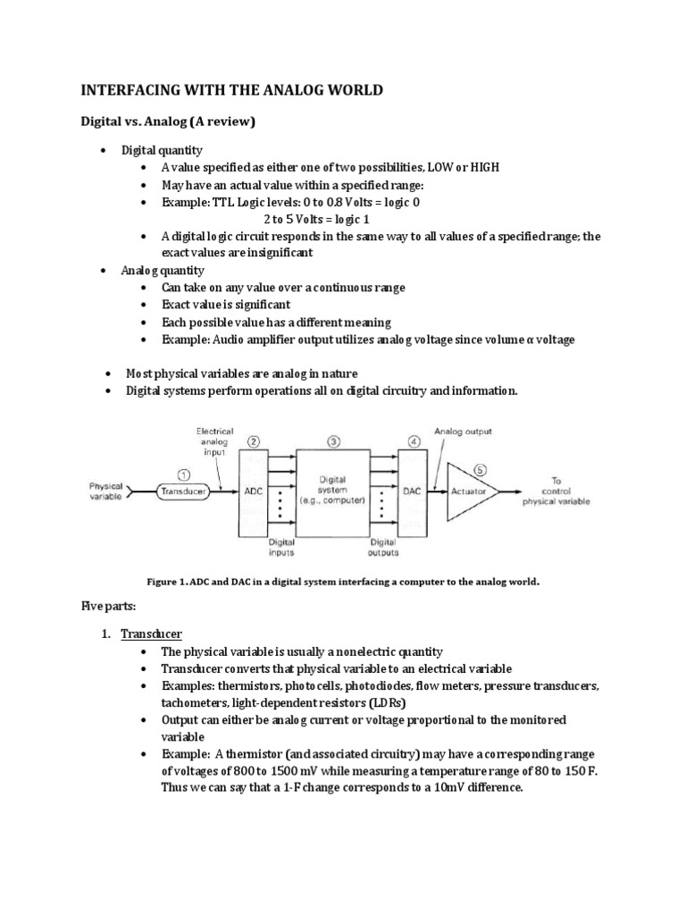 EE 120 - Interfacing With The Analog World | PDF | Analogue Electronics ...
