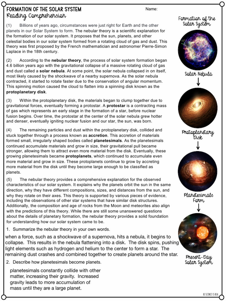 Solar Nebula Theory | PDF | Formation And Evolution Of The Solar System ...