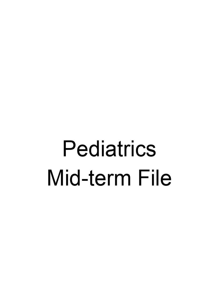 Pediatrics Midterm File | PDF | Breastfeeding | Anemia