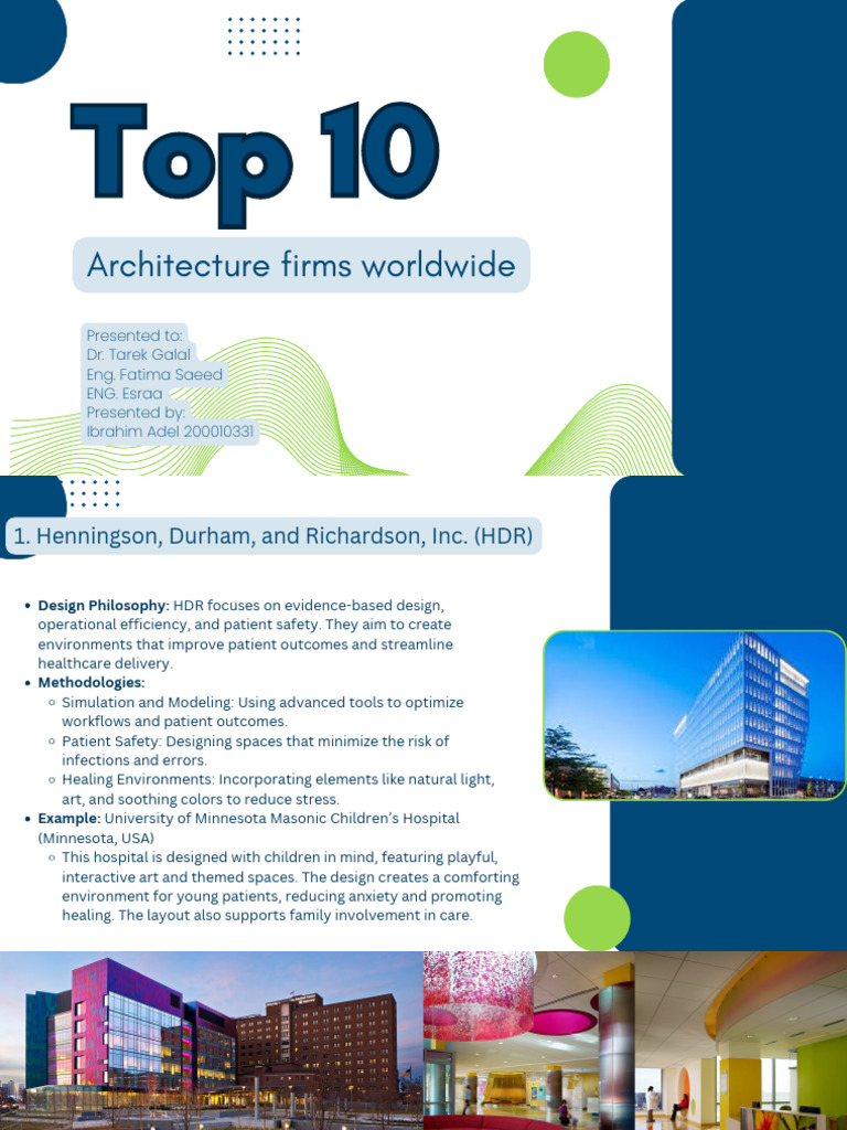 Top Ten Architecture Firms World Wide | PDF | Hospital | Efficient ...