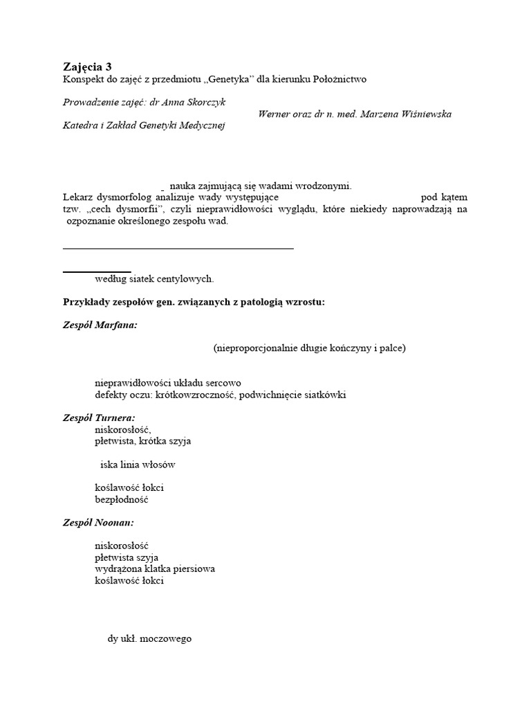 Zajecia 3 - Konspekt - 56o827 | PDF