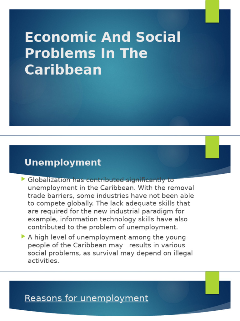 Economic and Social Problems in The Caribbean | PDF | Unemployment ...
