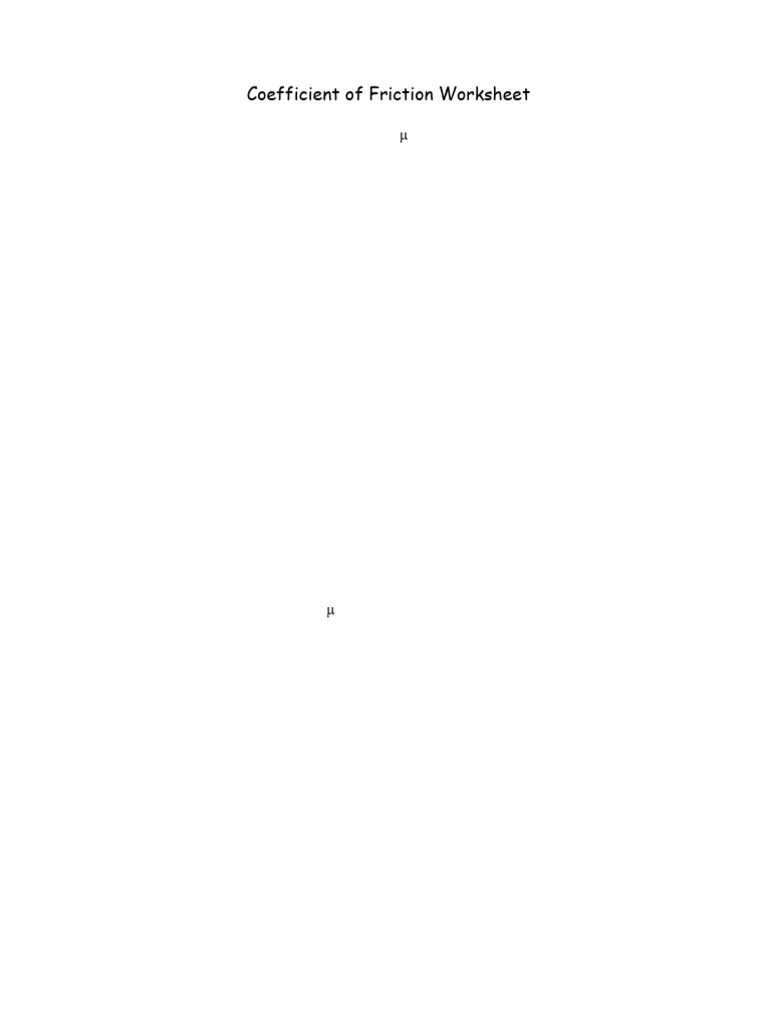 Friction Practice | PDF