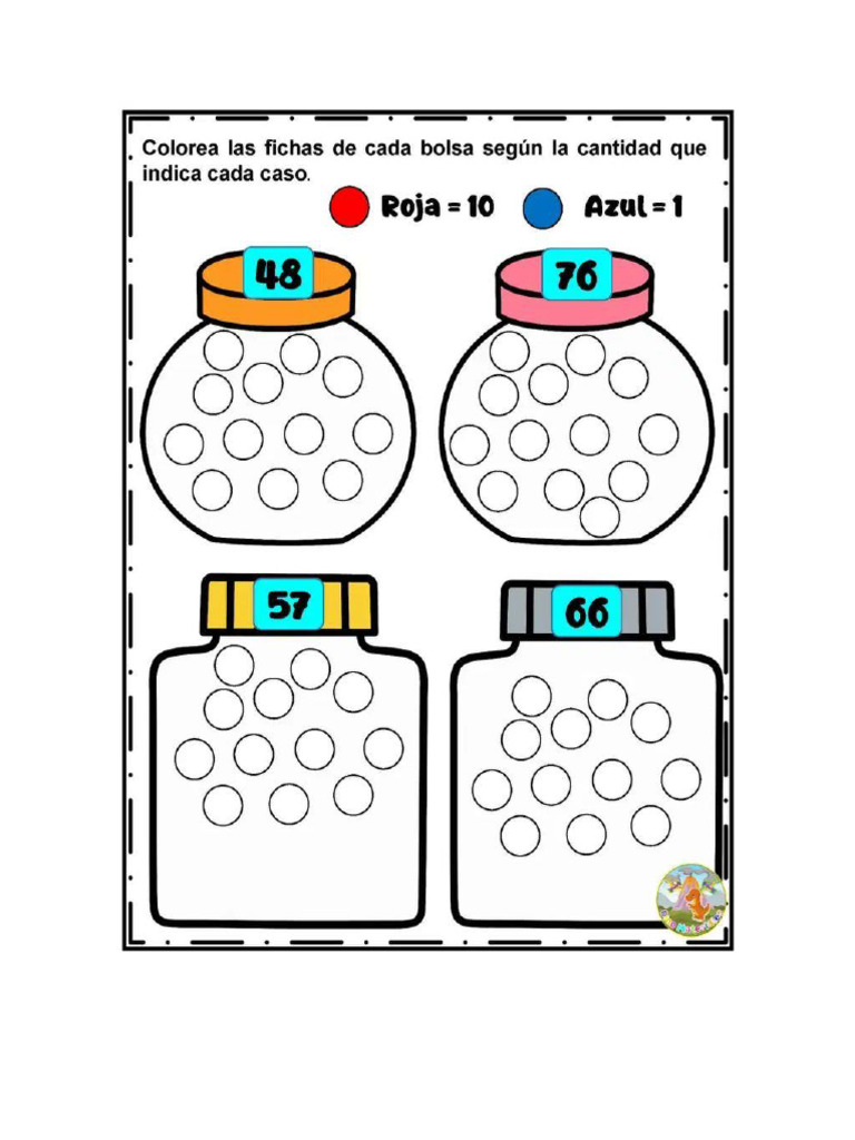 Colorea las canicas | PDF
