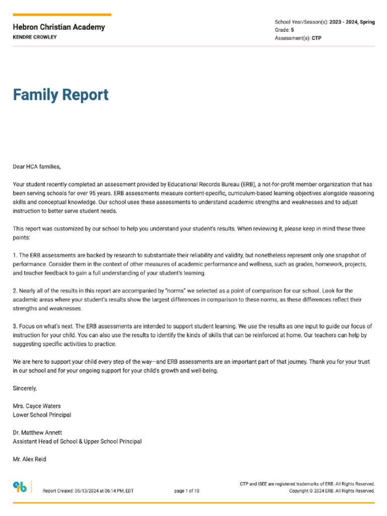 2024 ERB Achievement Test | PDF