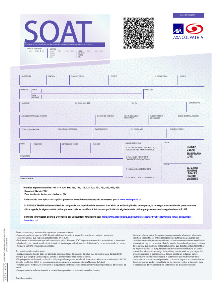 HSU09 soat | PDF | Póliza de seguros | Seguro