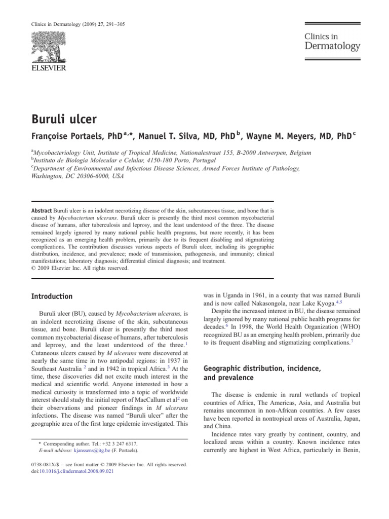 Buruli Ulcer Research Papar | PDF | Macrophage | Infection
