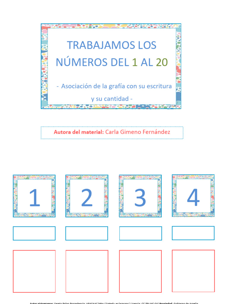 BR Material TEACCH-Aprendemos Os Números 1-20 | PDF