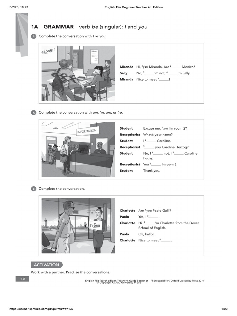English File Beginner Photocopiable Activities | PDF