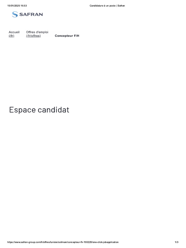 Candidature À Un Poste - Safran | PDF