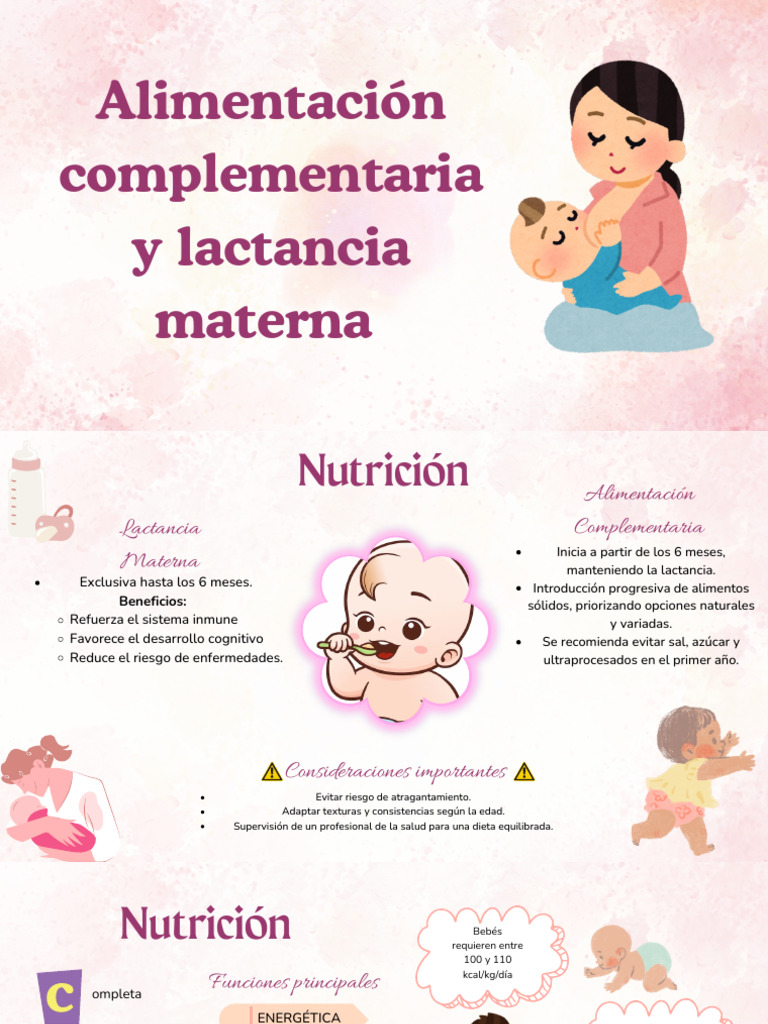Alimentación Complementaria y Lactancia Materna PDF | PDF ...