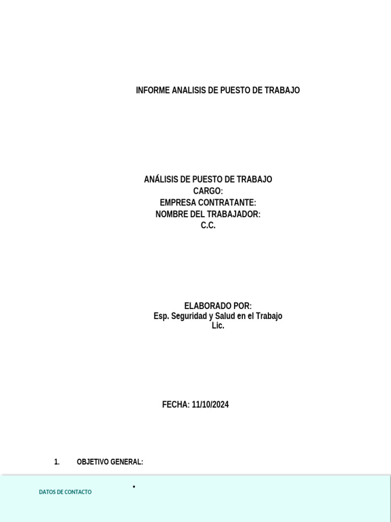 Analisis de Puesto de Trabajo | PDF | Rodilla | Bipedalismo