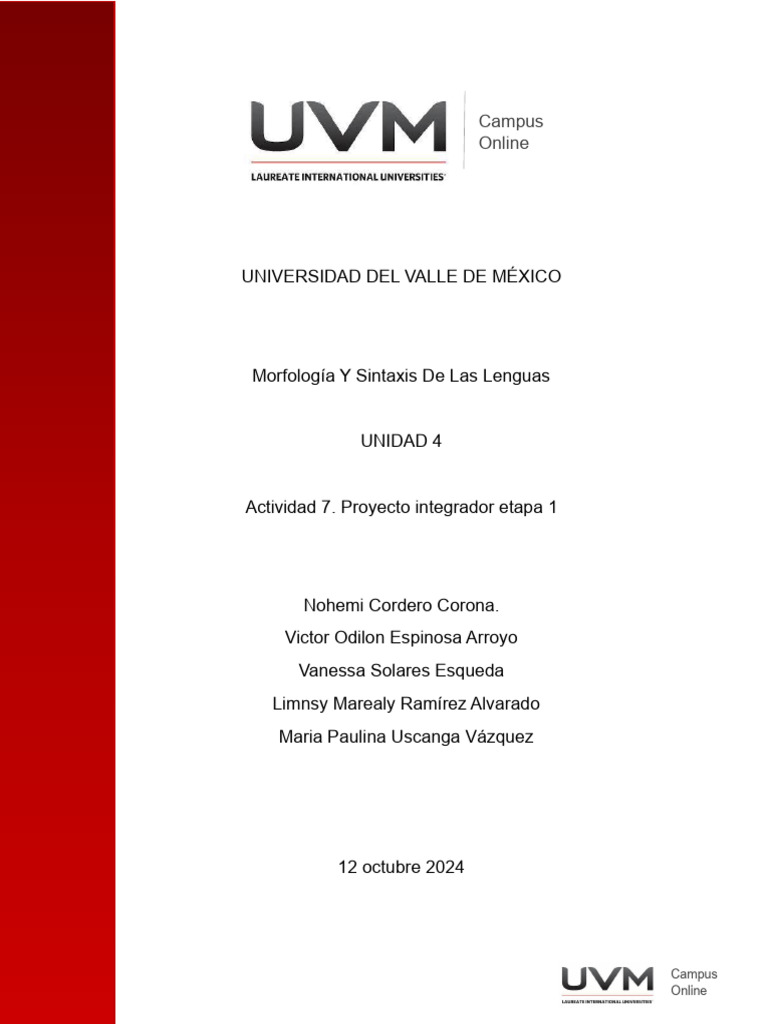 A7 NCC Voea Lmra Vse Mpuv | PDF | Verbo | Género gramatical