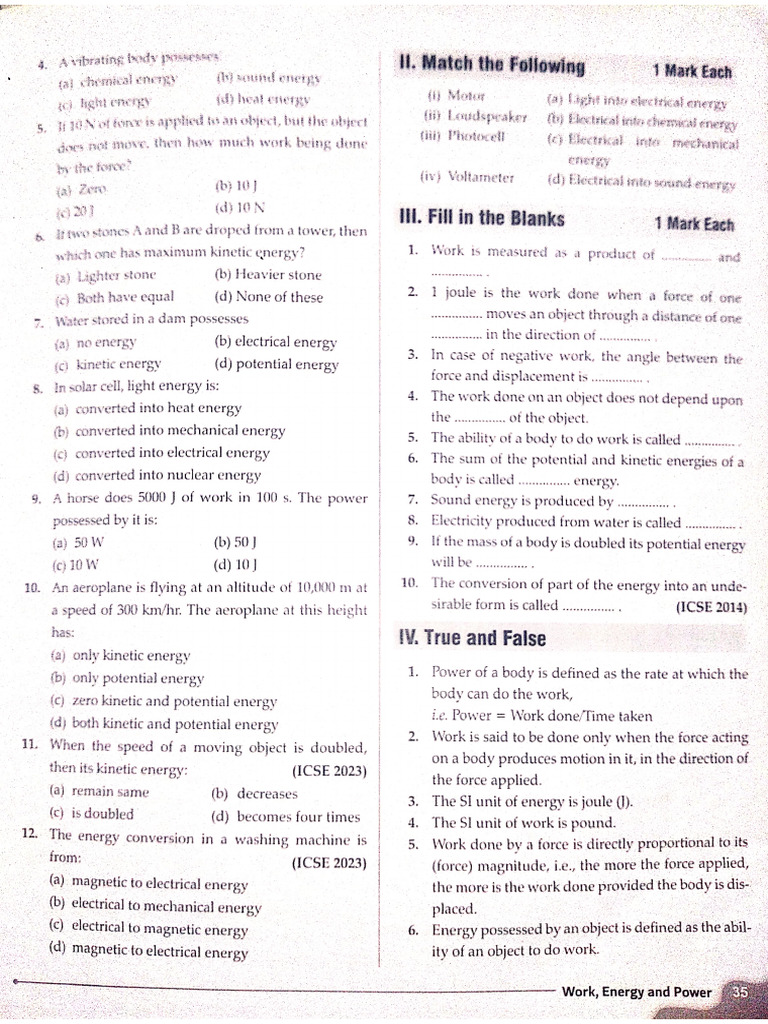 Force Work Energy Power Very Difficult Question PDF | PDF