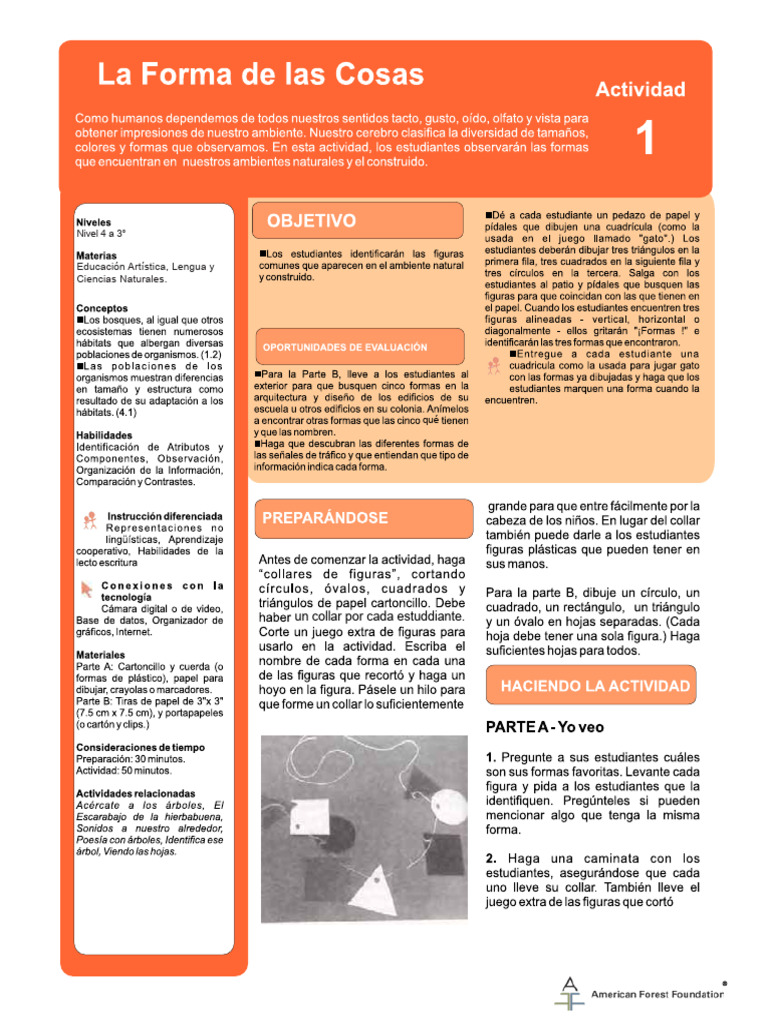 BDC Fic 01 La Forma de Las Cosas Educacion Ambiental PLT | PDF