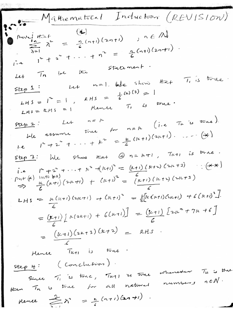 MATHEMATICAL INDUCTION | PDF
