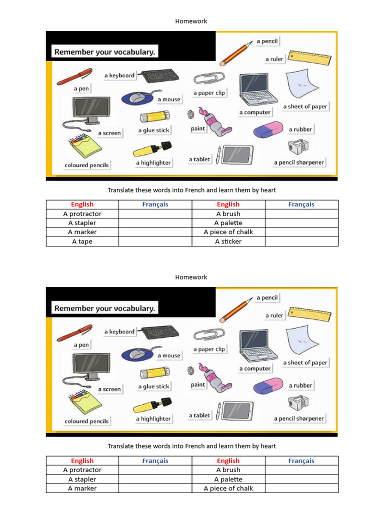 WS2b Homework Vocabulary | PDF