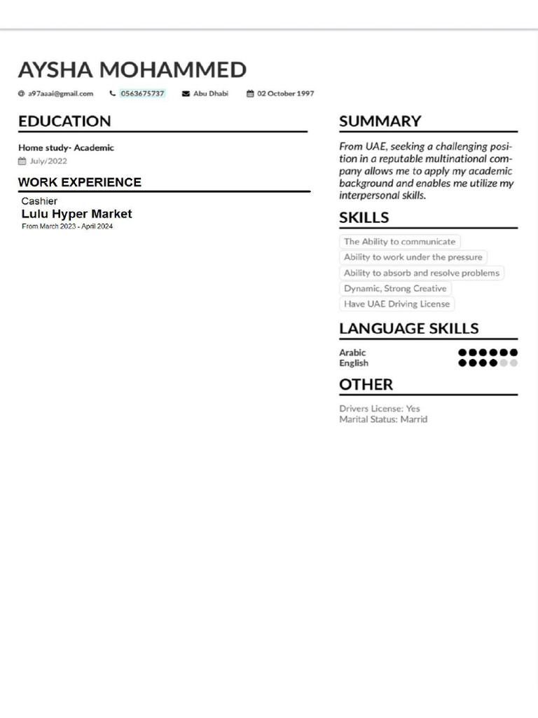 Aysha Mohammed Hassan | PDF