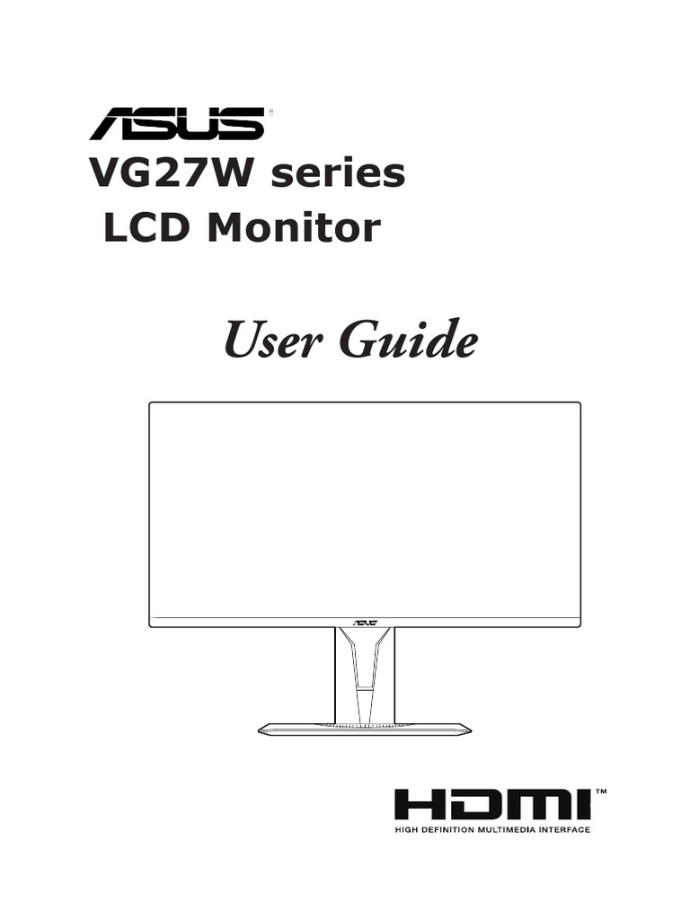 VG27WQ_English | PDF | Computer Monitor | Hdmi