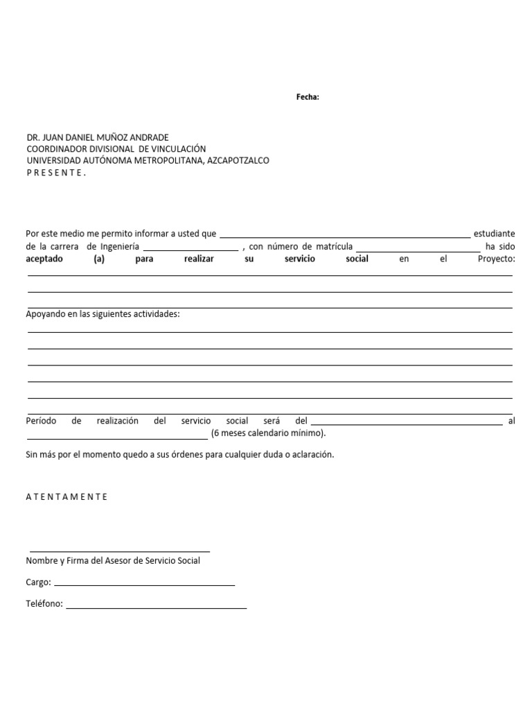 Machote Carta | PDF