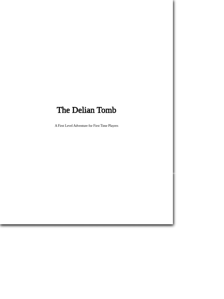 The Delian Tomb (Public) - GM Binder | PDF
