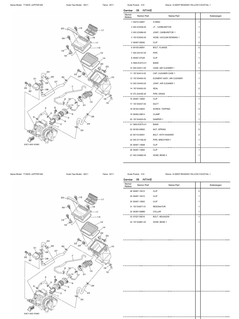 T135HC Jupiter MX Intake | PDF | Manufactured Goods | Mechanical ...