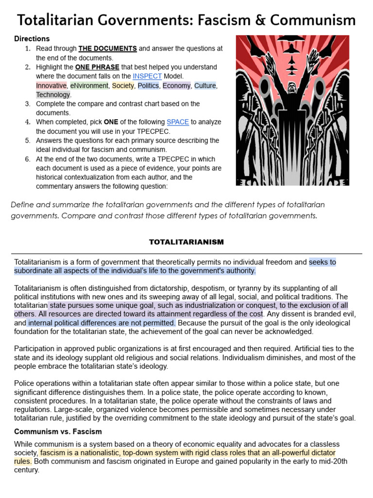Ira Gupta - Totalitarianism - Fascism V Communism | PDF | Fascism ...