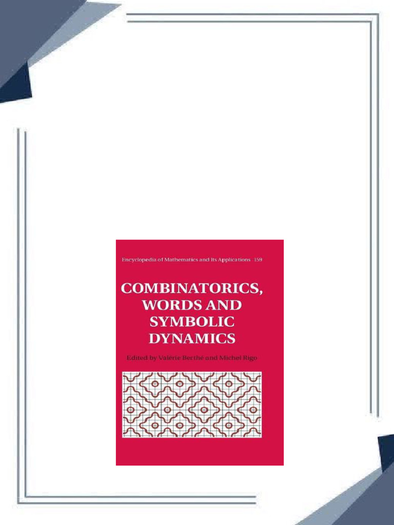 Full Download Combinatorics Words and Symbolic Dynamics 1st Edition Valérie Berthé PDF DOCX ...