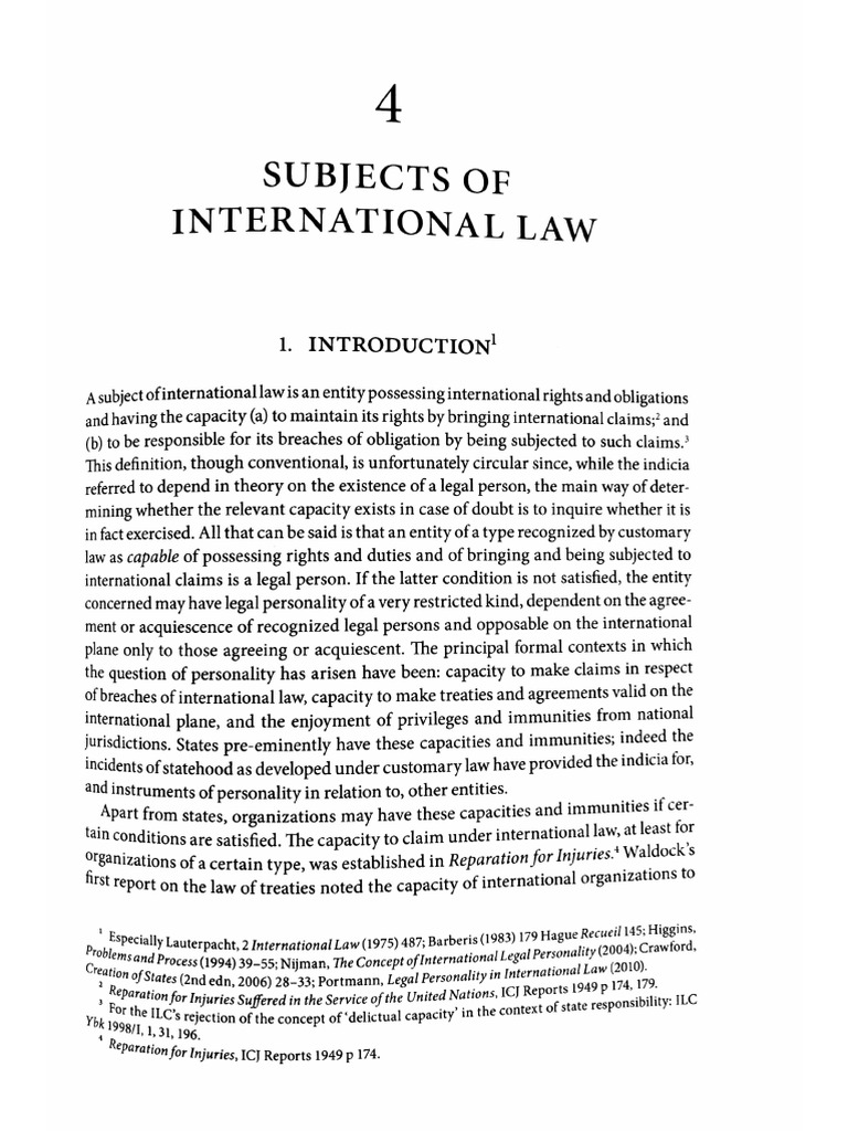 Brownlie - Subjects of International Law | PDF