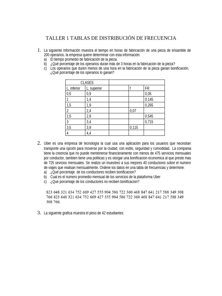Trabajo 1 en Clase Descriptiva | PDF