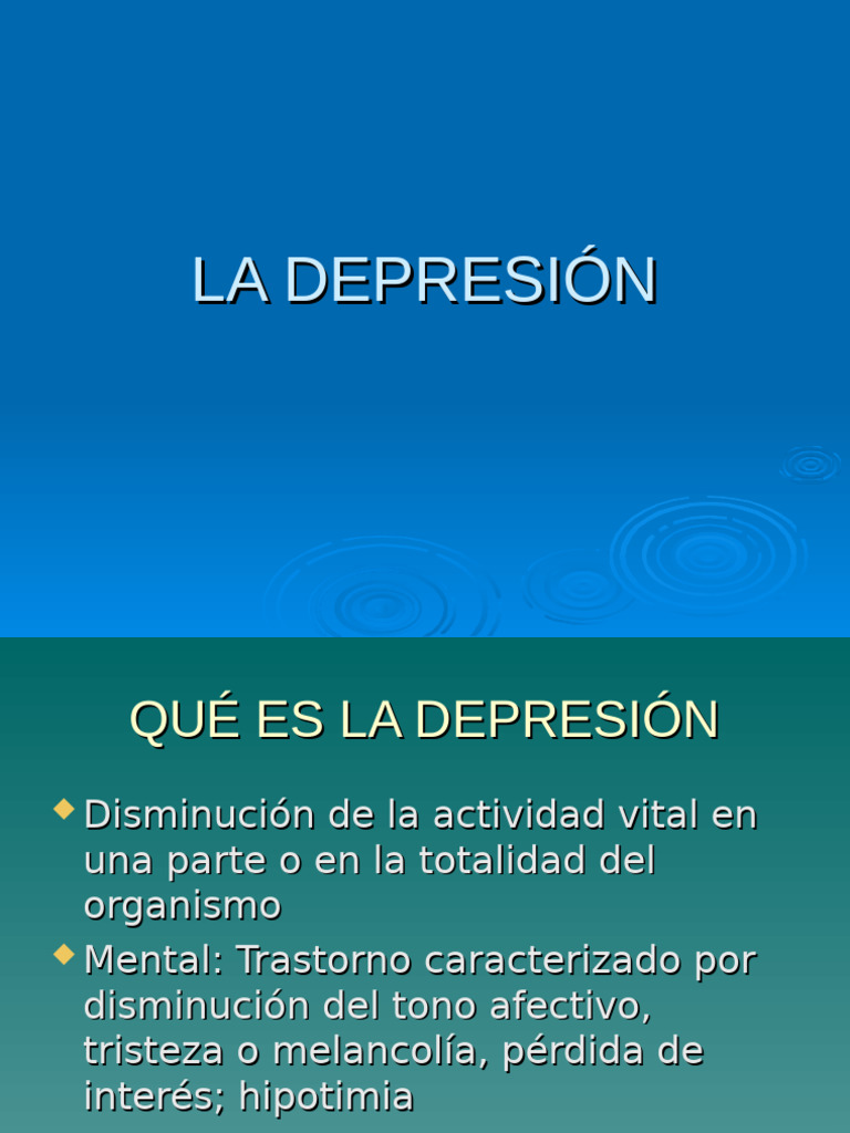 Entendiendo la Depresión: Causas y Tratamiento | PDF | Trastorno ...