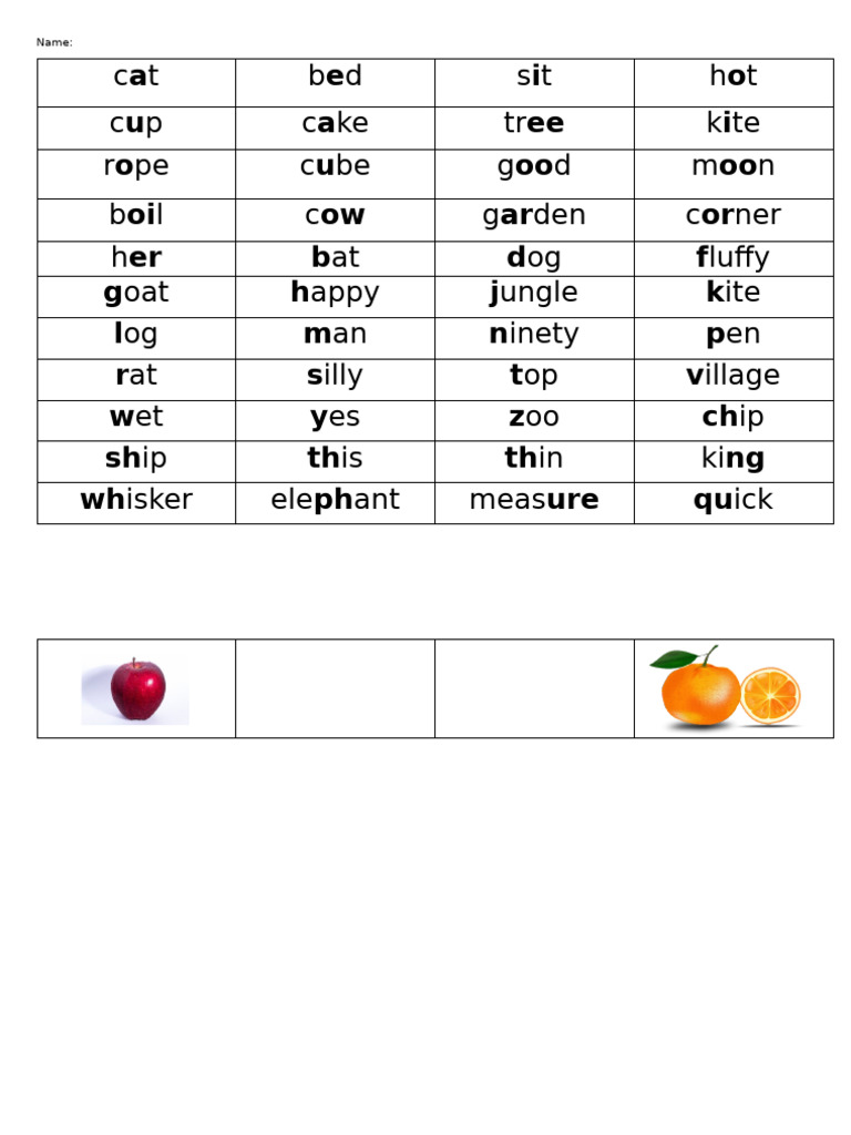 Phonics Reading and Writing Assessment Term 1 | PDF