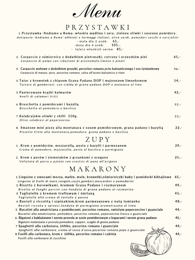 Menu PL | PDF