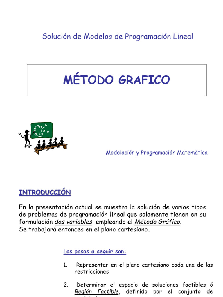 Método Gráfico en Programación Lineal | PDF | Programación lineal ...