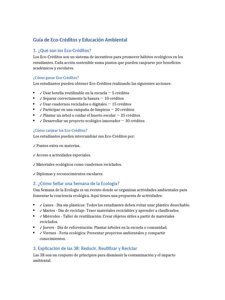 Guia Eco Creditos Preparatoria | PDF | Residuos | Reciclaje