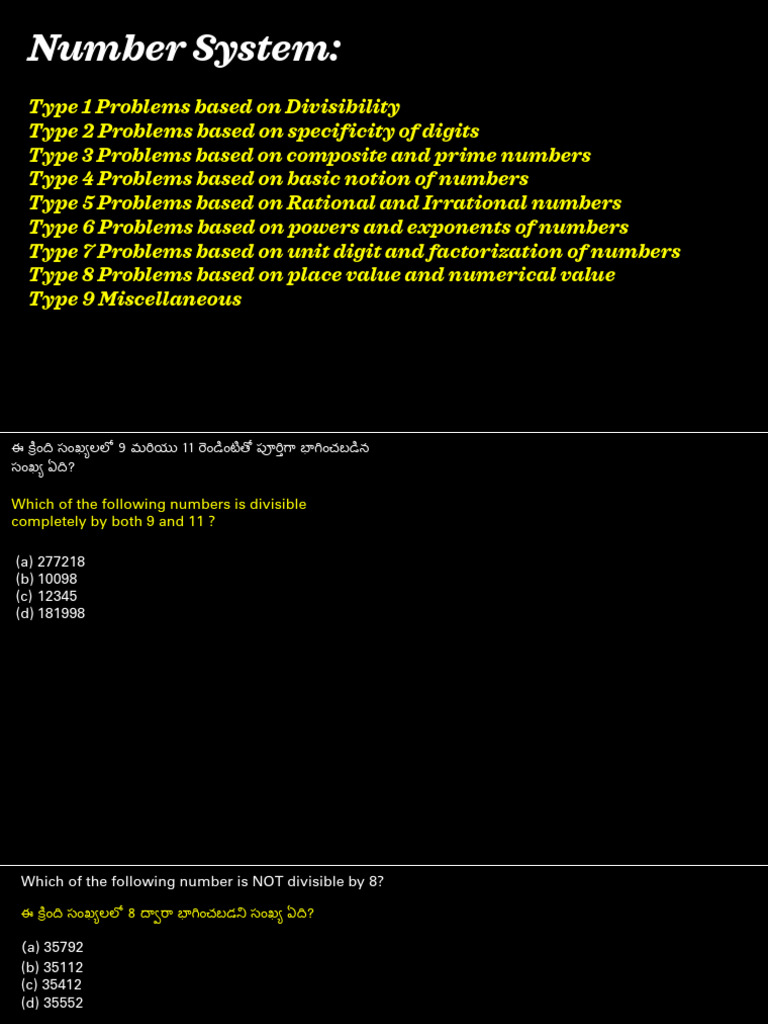 Number Systems Final | PDF