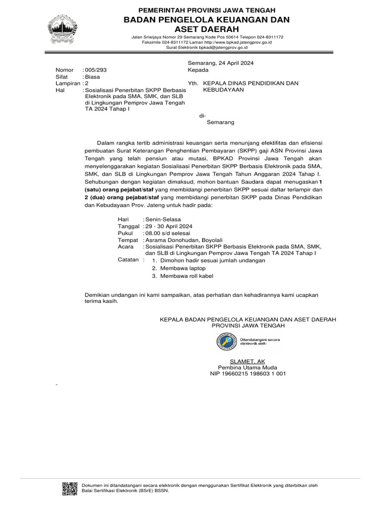 Sosialisasi SKPP Elektronik di Jateng | PDF